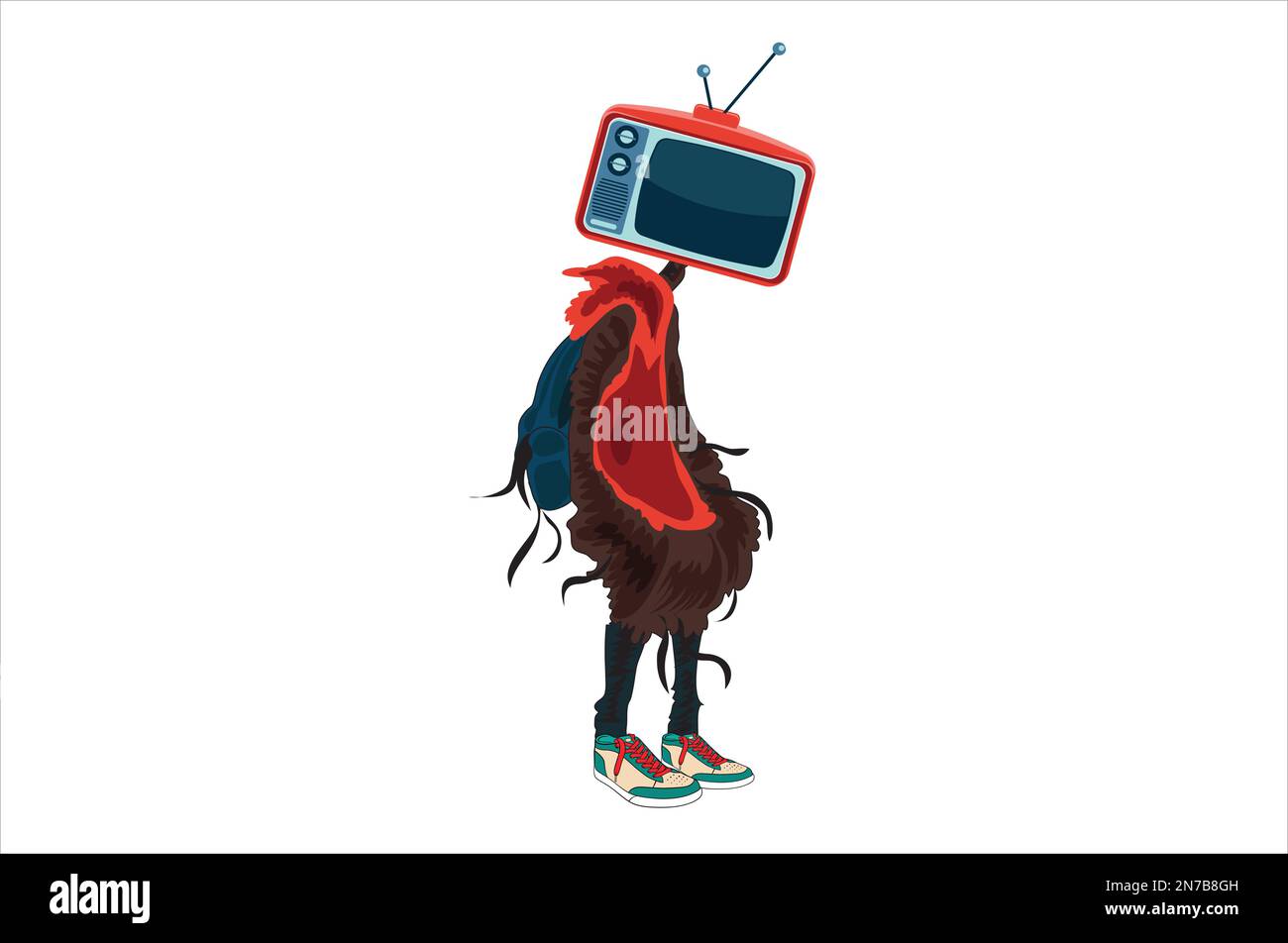 tv man mascot vector, illustration, T-shirts Stock Vector Image & Art ...