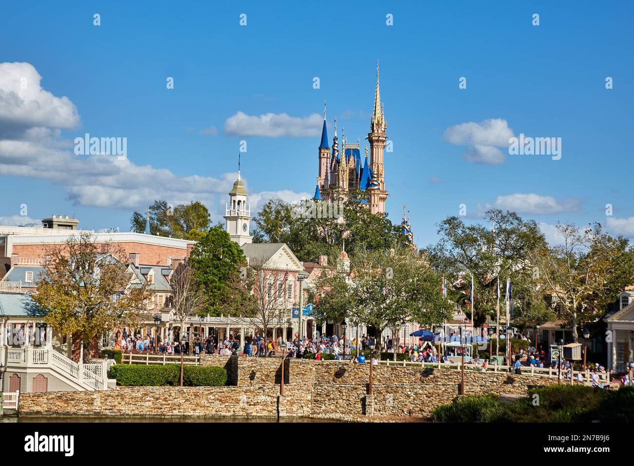 Bay Lake, FL, USA. February 03, 2023: Magic Kingdom weekends walk in ...
