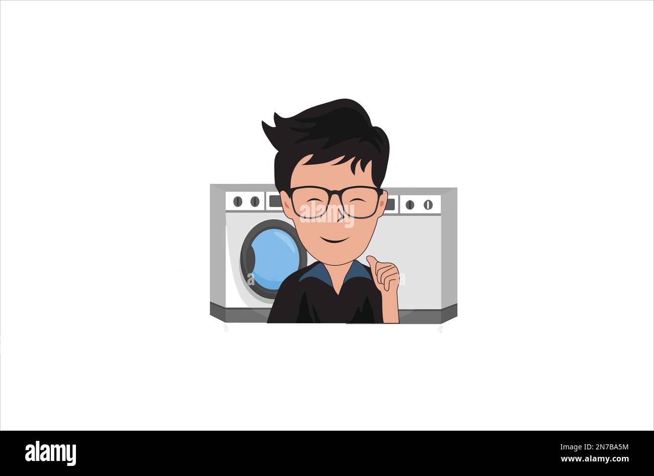 man and washing machine logo Stock Vector Image & Art - Alamy