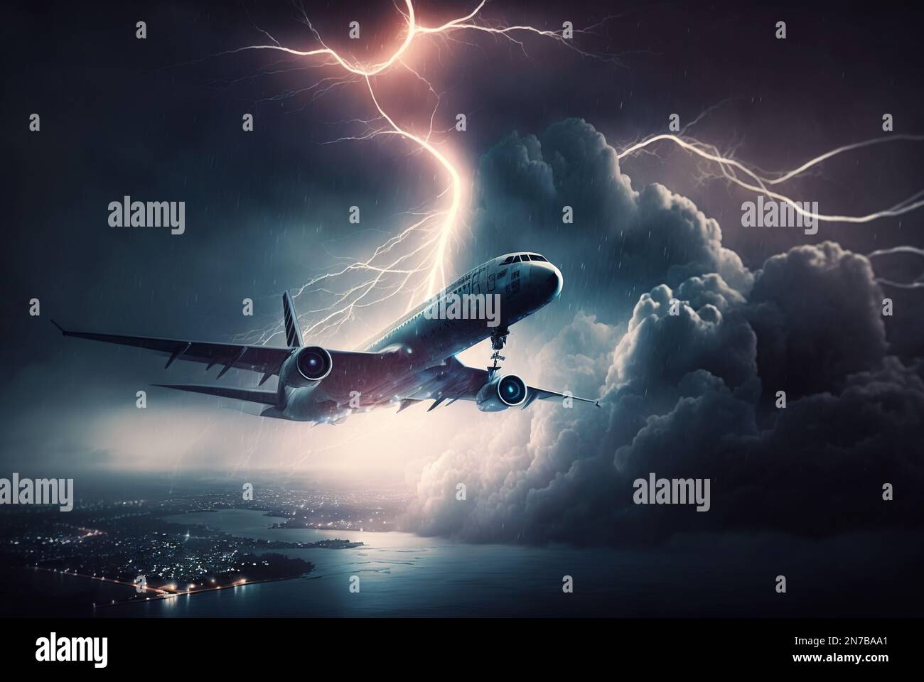 Lightning plane hi-res stock photography and images - Alamy