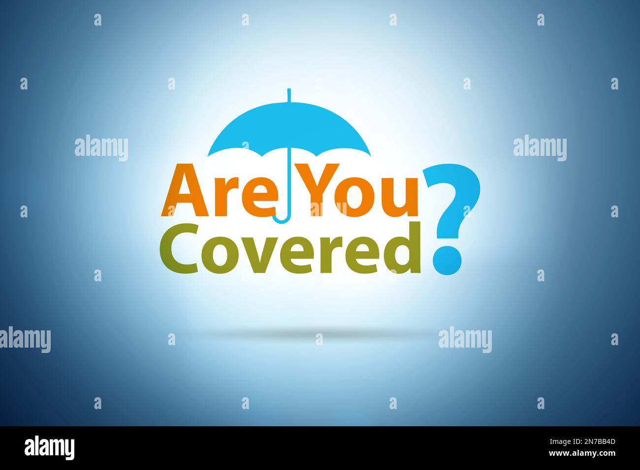Comprehensive insurance concept with the question Stock Photo - Alamy