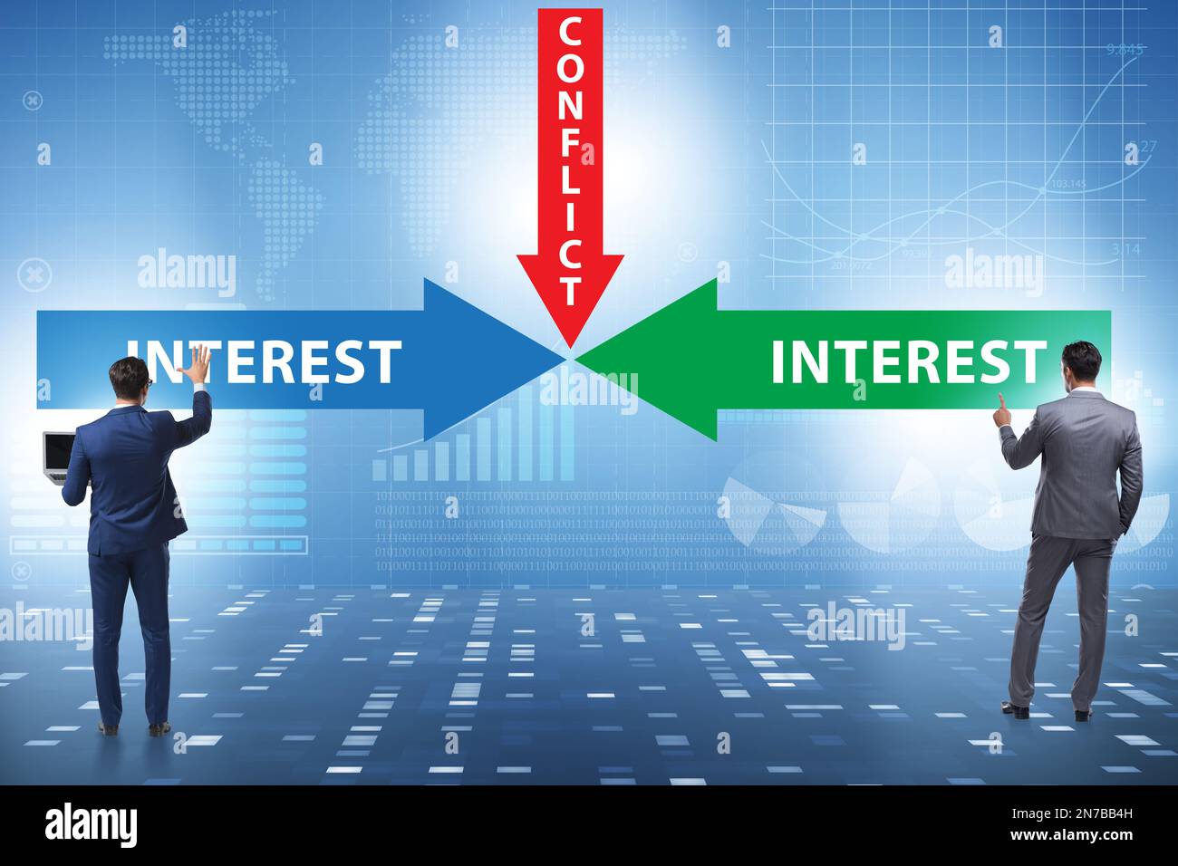 Conflict of interest concept in the ethical business Stock Photo - Alamy