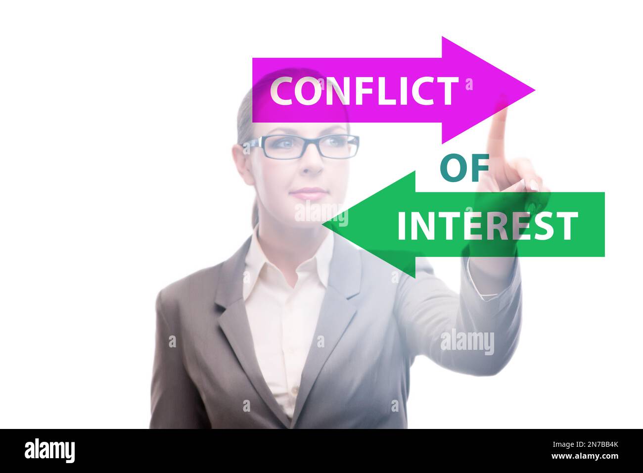 Conflict of interest concept in the ethical business Stock Photo - Alamy