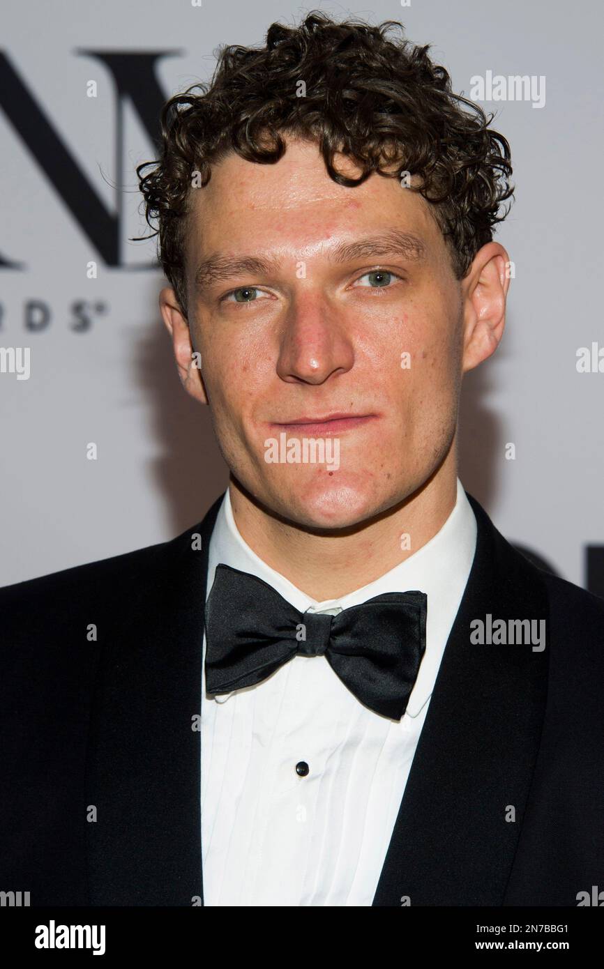 Gabriel Ebert arrives on the red carpet at the 67th Annual Tony Awards on Sunday, June 9, 2013 ...
