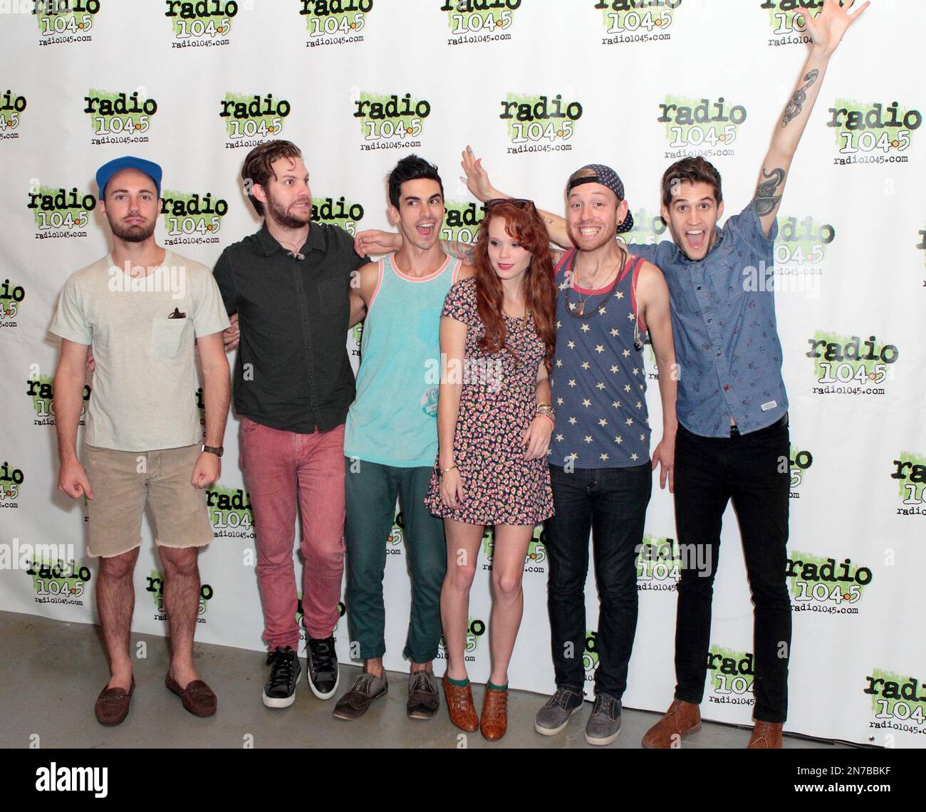 Indie rock band Royal Teeth perform during the Radio 104.5 Summer Block ...