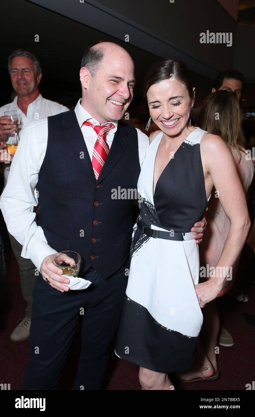 Creator Matthew Weiner, left, and Linda Cardellini at the Mad Men ATAS ...