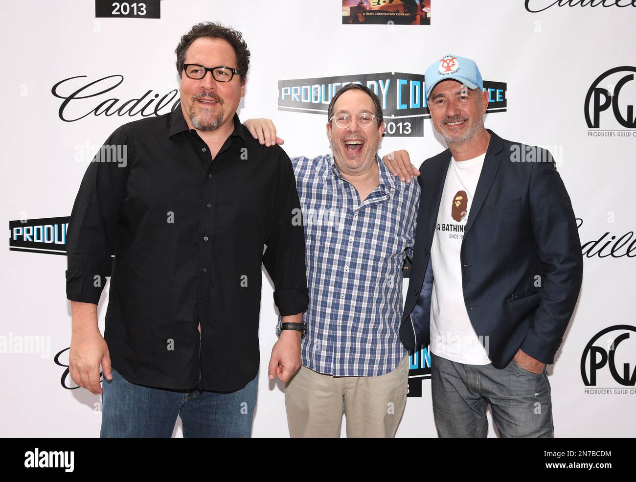 From left, Jon Favreau Mark, Gordon and Roland Emmerich attend the ...