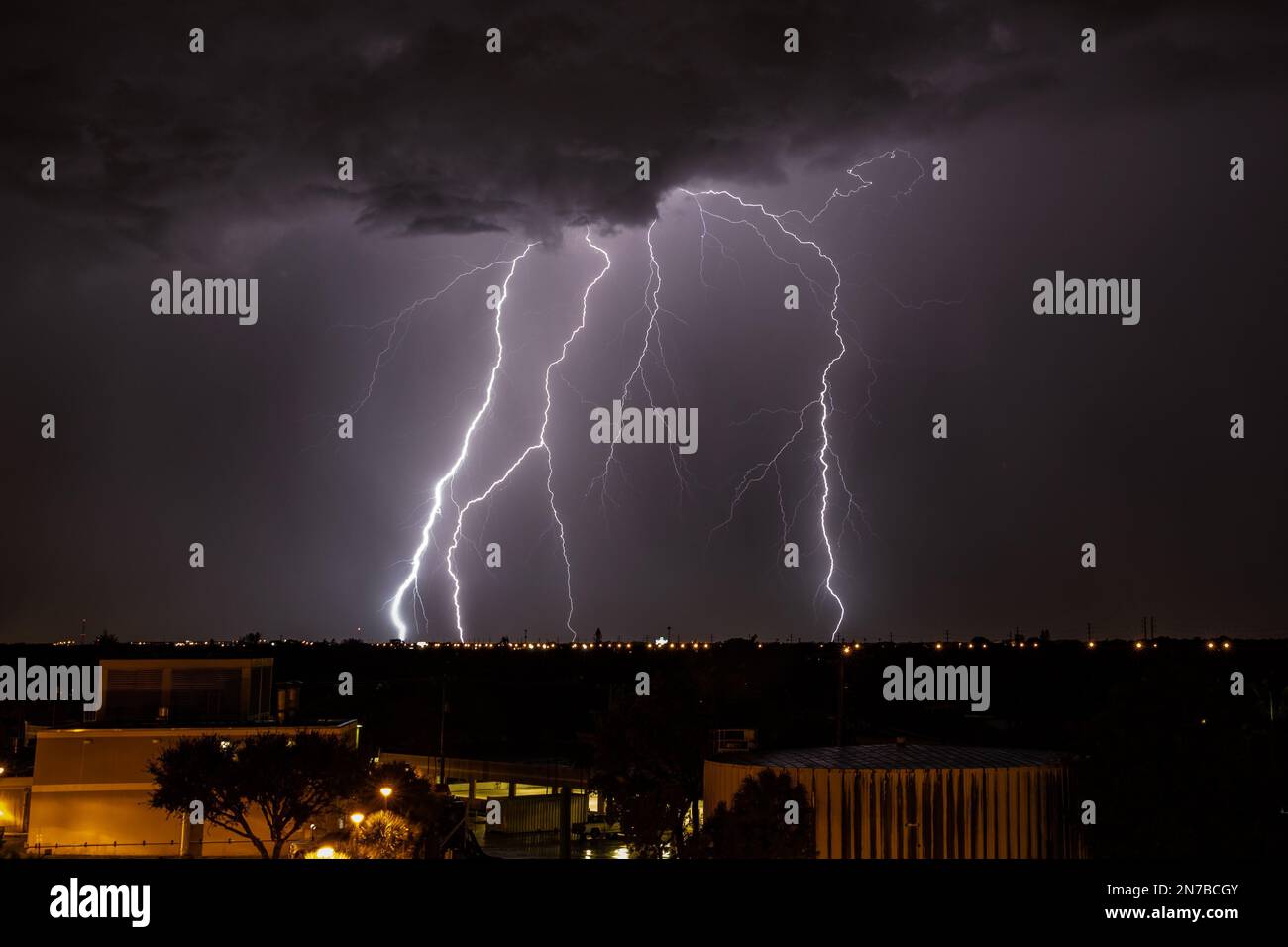 A thunderstorm in a dark sky Stock Photo - Alamy