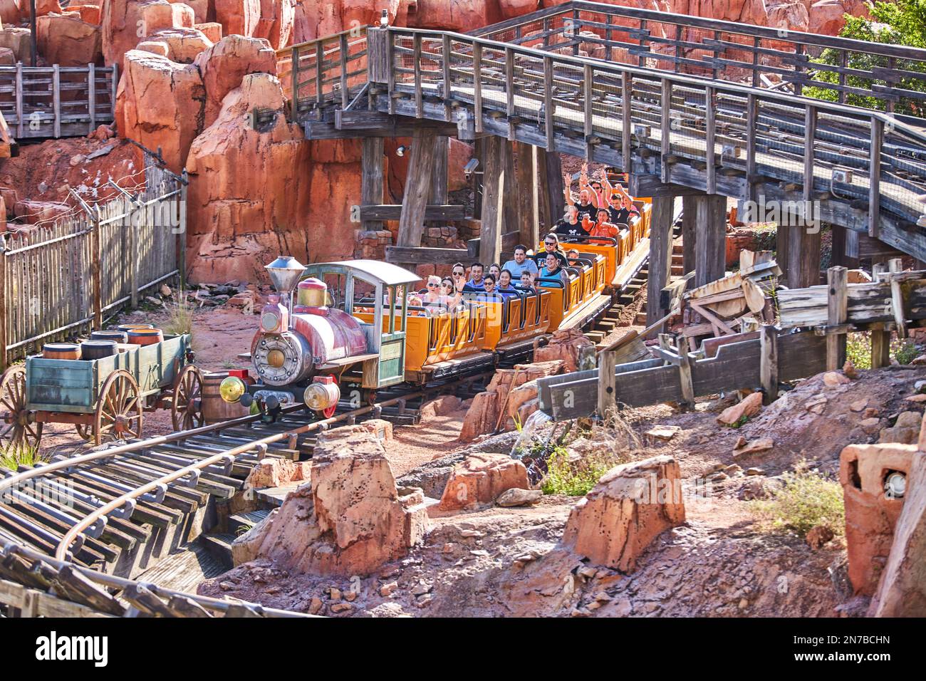 Bay Lake, FL, USA. February 03, 2023: Magic Kingdom weekends walk in ...