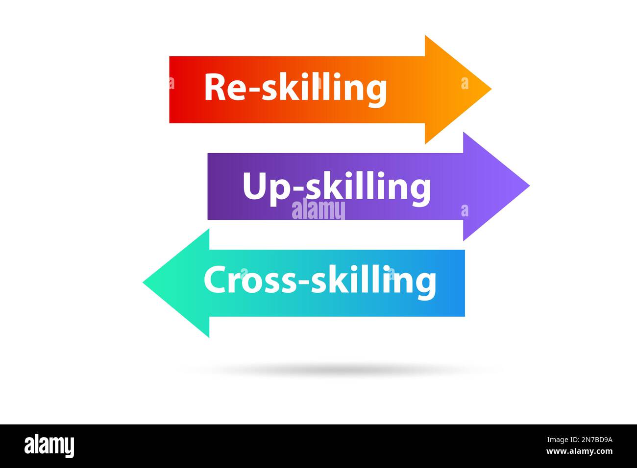 Re-skilling and upskilling in the learning concept Stock Photo - Alamy