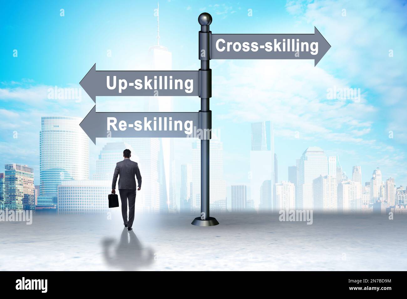 At the crossroads choosing between the up-skilling and re-skilling Stock Photo - Alamy