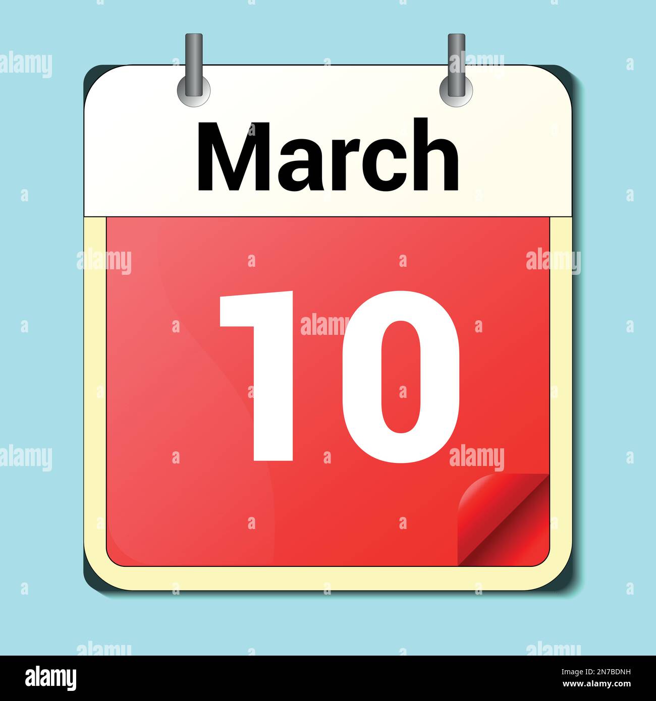 day on the calendar, vector image format, March 10 Stock Vector Image ...