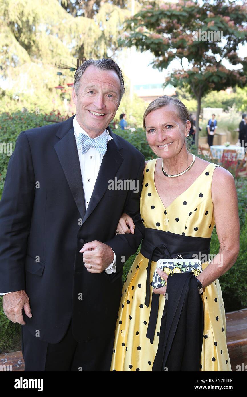 From left, Paul Haaga, Jr. and Heather Haaga pose during the 100th ...