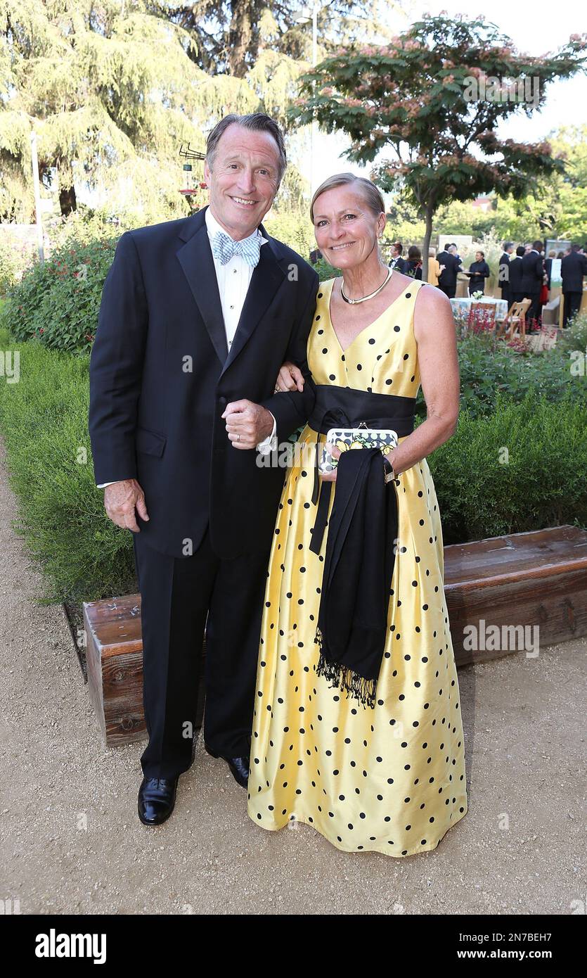 From left, Paul Haaga, Jr. and Heather Haaga pose during the 100th ...