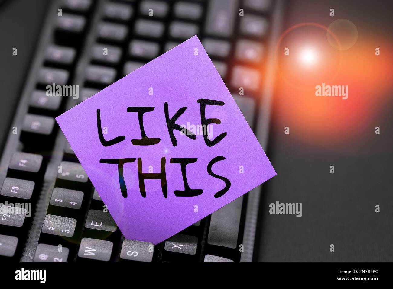 Sign displaying Like This. Concept meaning An action refering to ...