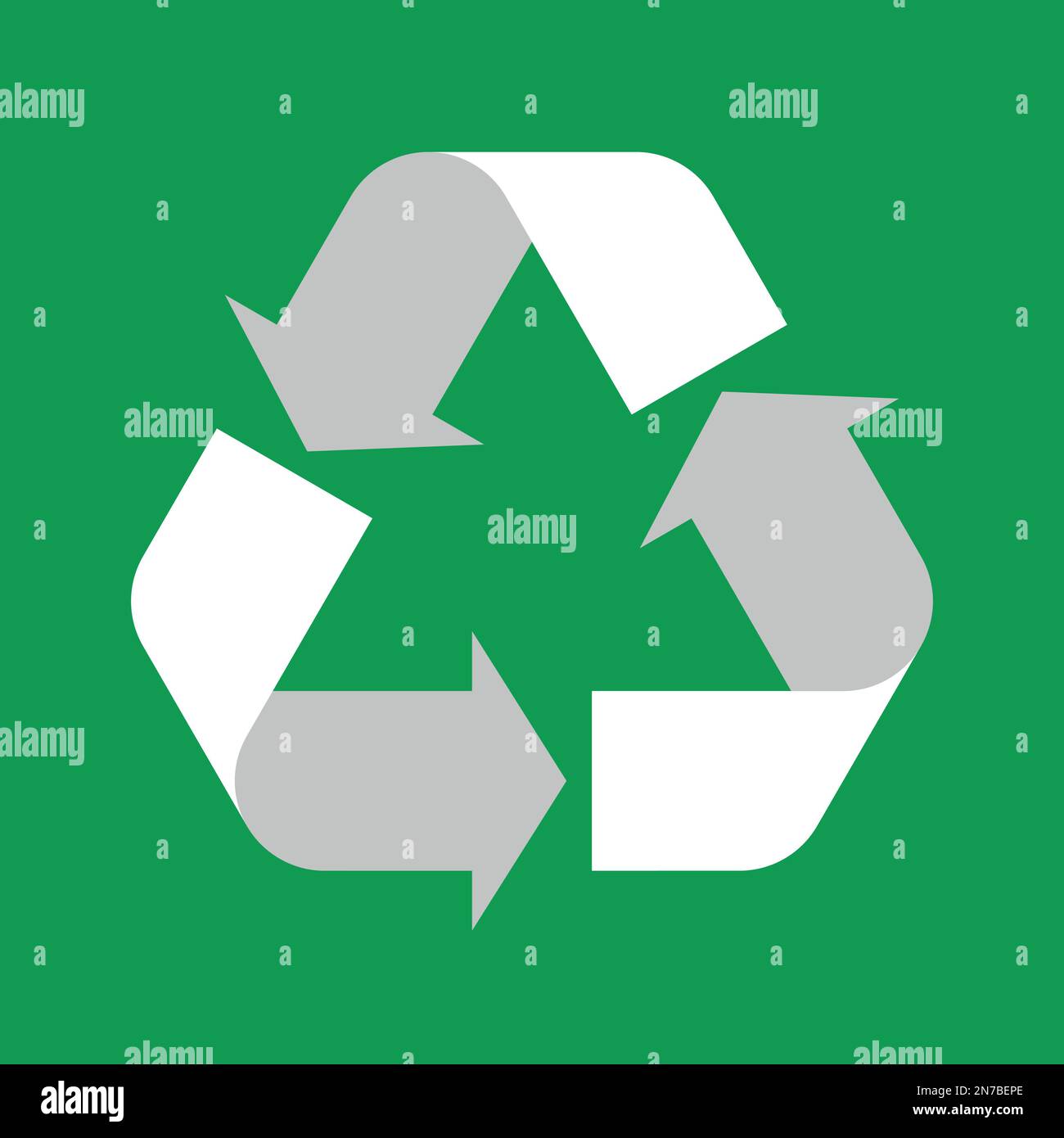 Universal Recycling Symbol. Reverse version. Theme of low or zero waste, clear energy, natural ...