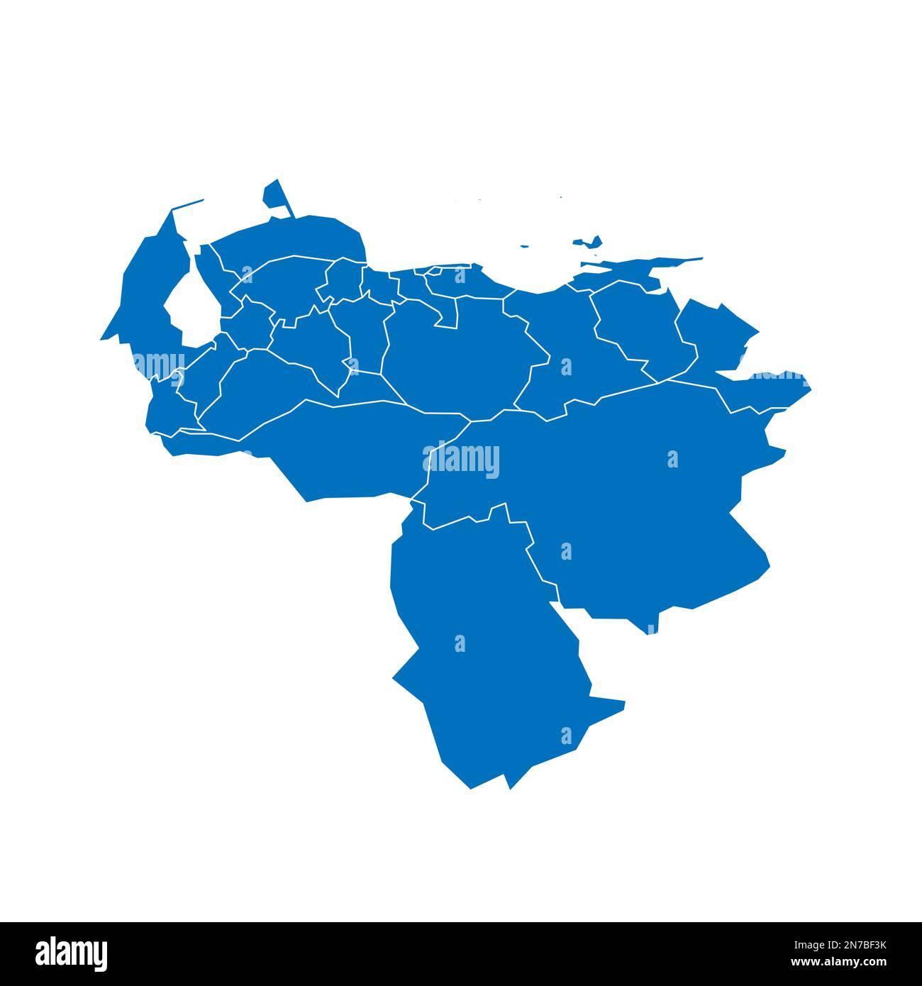 Venezuela political map of administrative divisions - states, capital ...