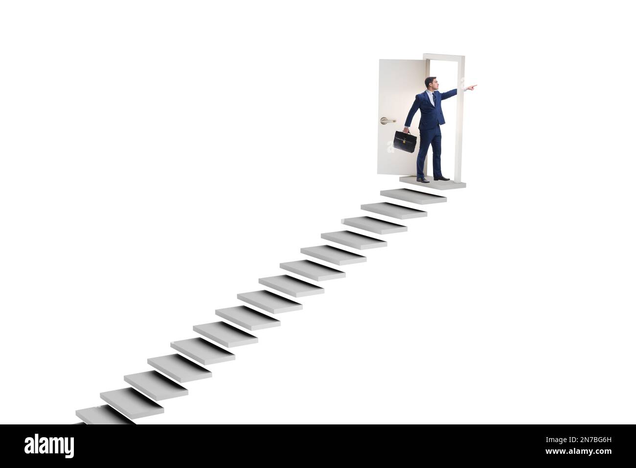 Concept of the stairs leading upstairs Stock Photo - Alamy