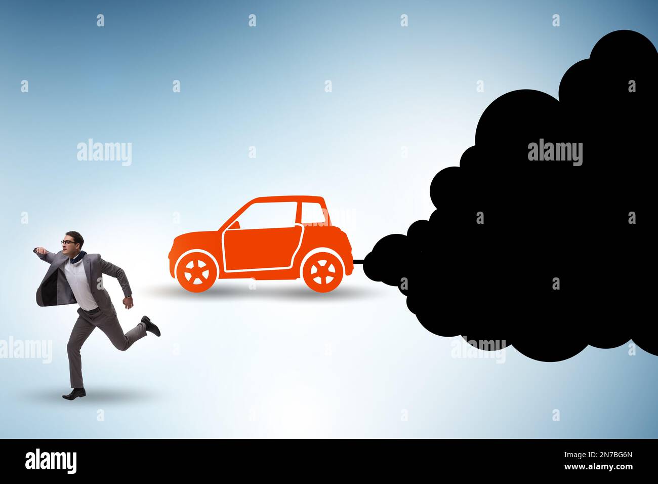 Car pollution in the ecological concept Stock Photo - Alamy