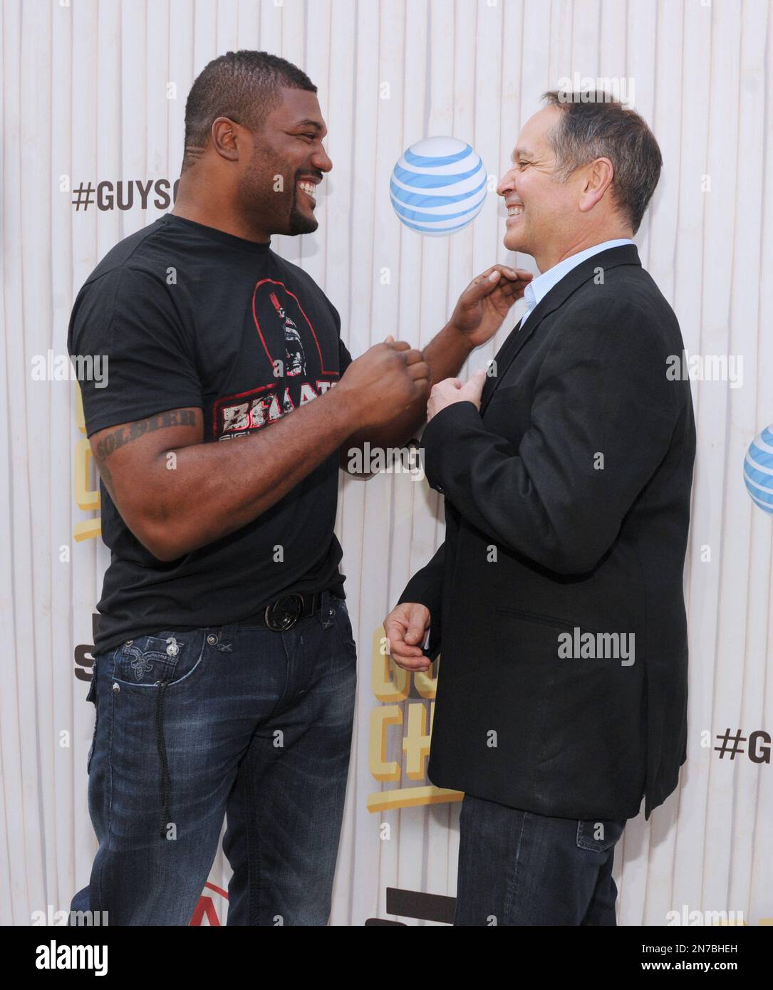 Quinton Jackson, left, and Kevin Kay, president of Spike TV, arrive at ...