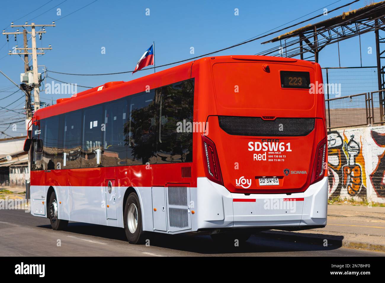 Santiago, Chile - October 2022: A Transantiago, or Red Metropolitana de ...