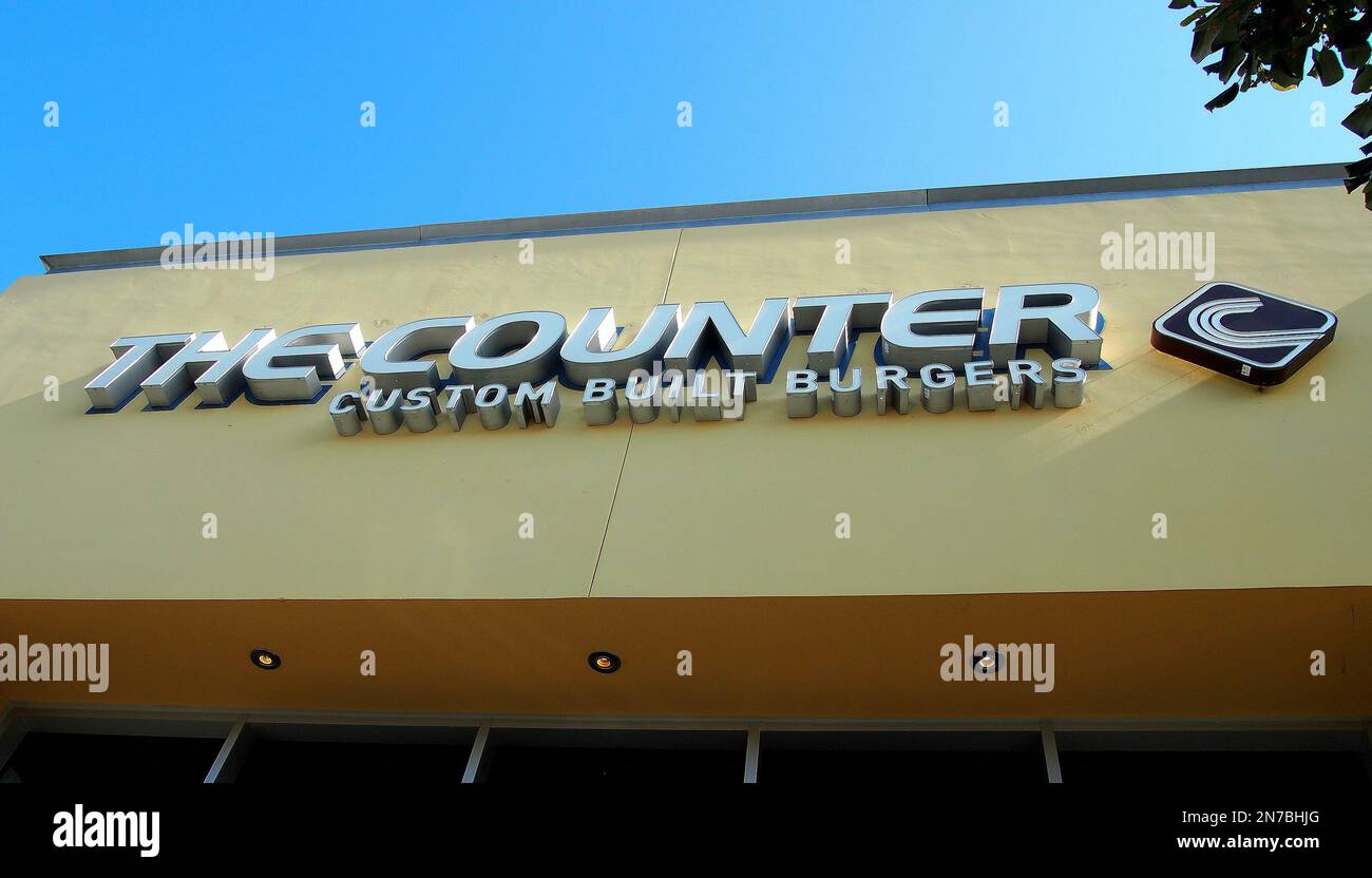 The Counter, Custom Built Burgers sign in Palo Alto, California, 2015 ...