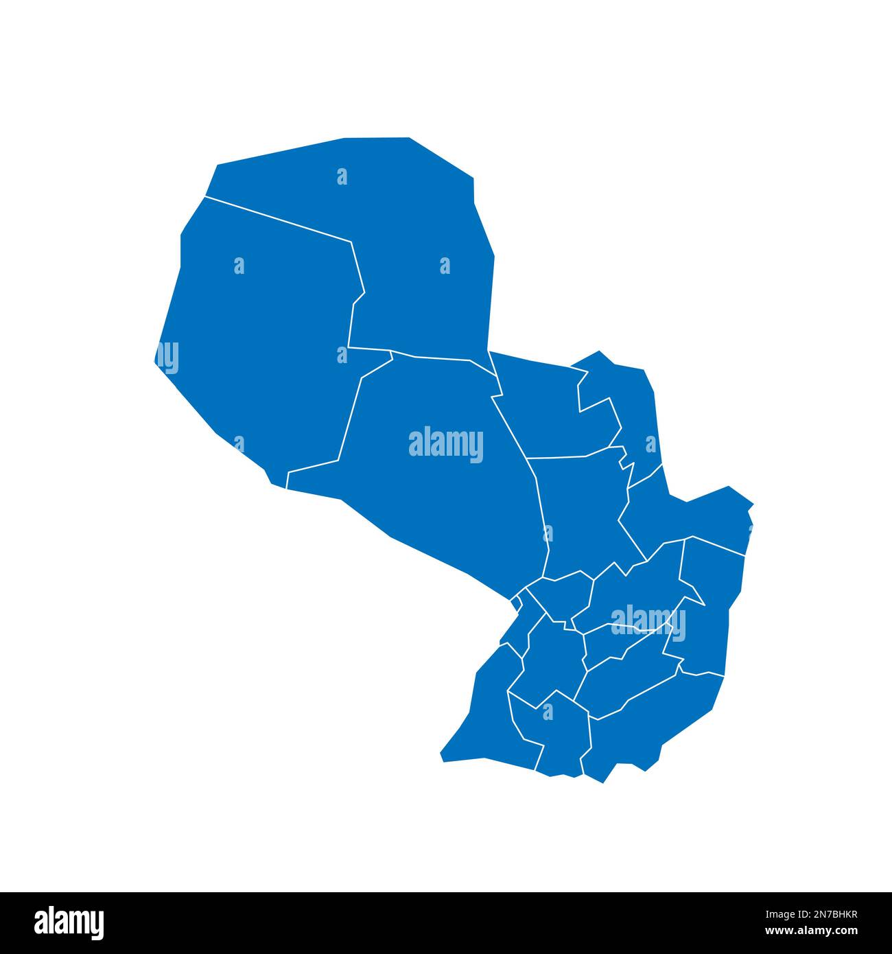 Paraguay political map of administrative divisions - departments and ...