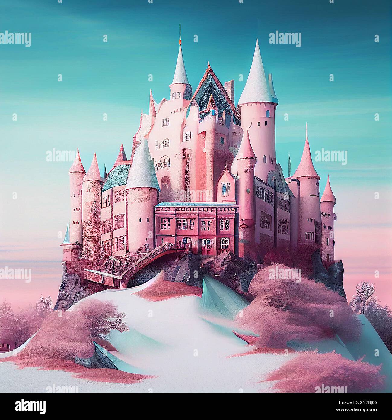 Pastel castle hi-res stock photography and images - Alamy