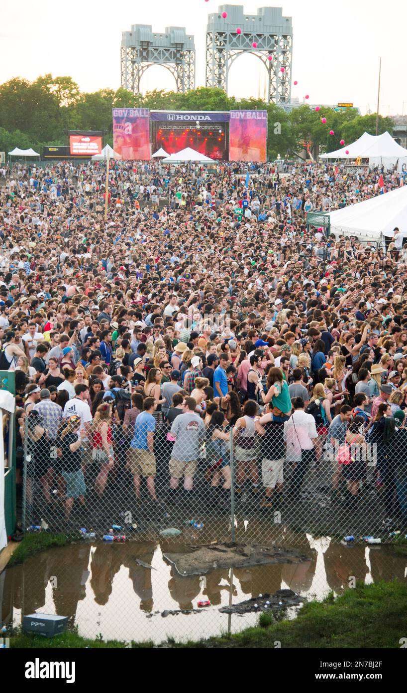 The packed crowd is seen at the 3rd annual Governors Ball Music ...