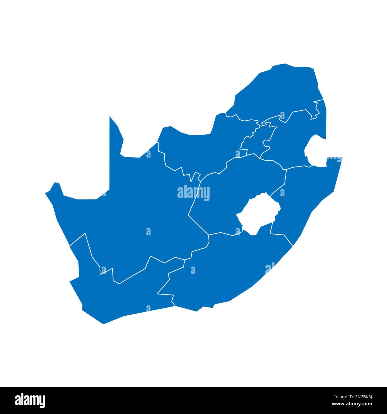 South Africa political map of administrative divisions - provinces ...