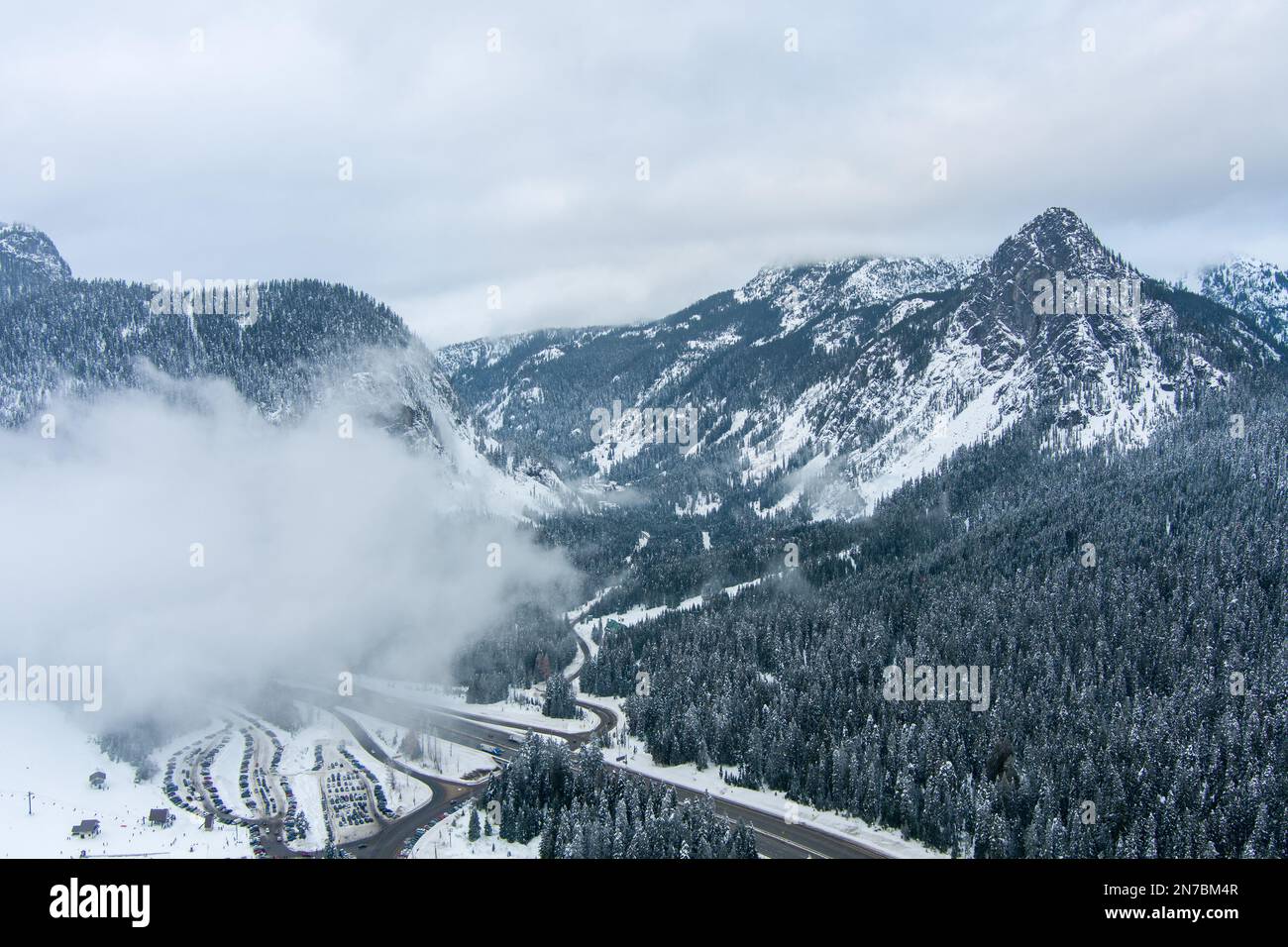 Snoqualmie Pass in December Stock Photo - Alamy