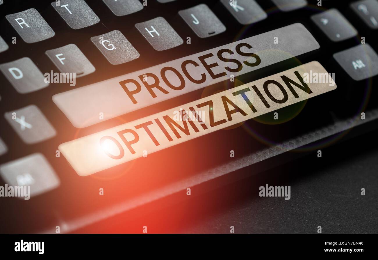 Conceptual caption Process Optimization. Business concept Improve ...