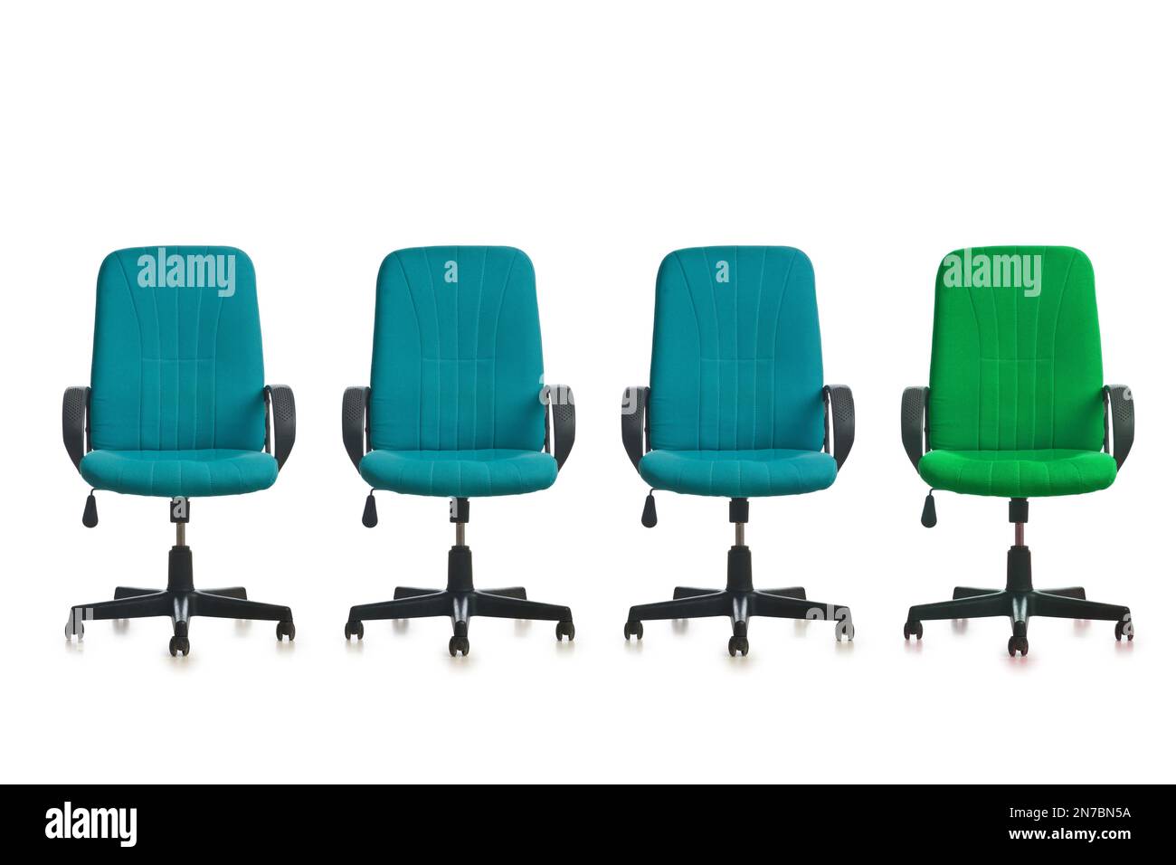 Office chairs in the promotion concept Stock Photo - Alamy
