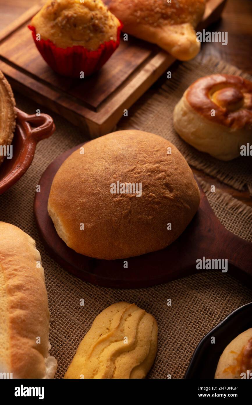 Hojaldra. Very popular typical bread in Mexico City, it is commonly cut ...