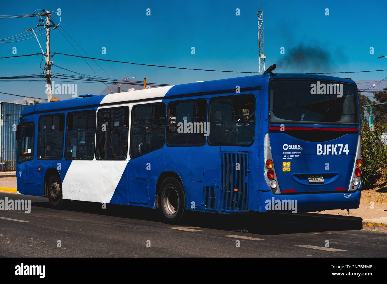 Santiago, Chile - October 2022: A Transantiago, or Red Metropolitana de Movilidad, bus in ...