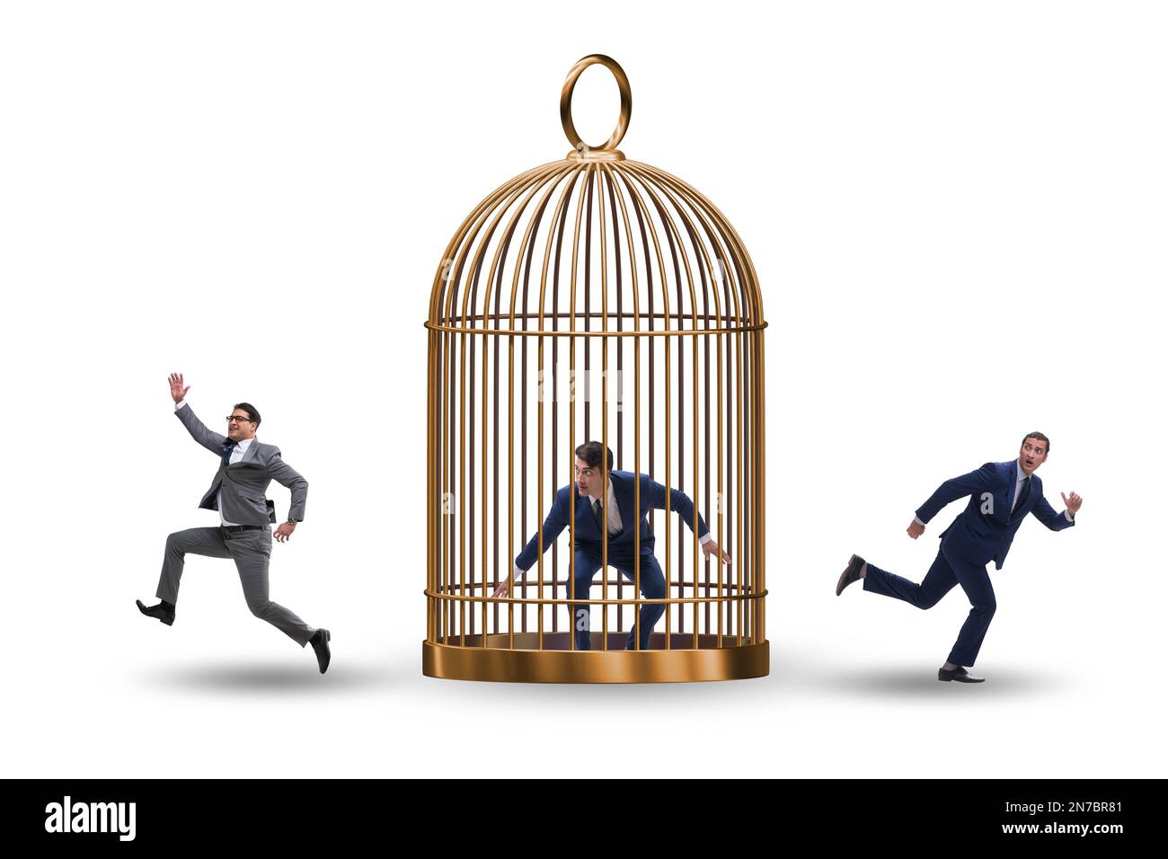 Business man prison cell Cut Out Stock Images & Pictures - Alamy