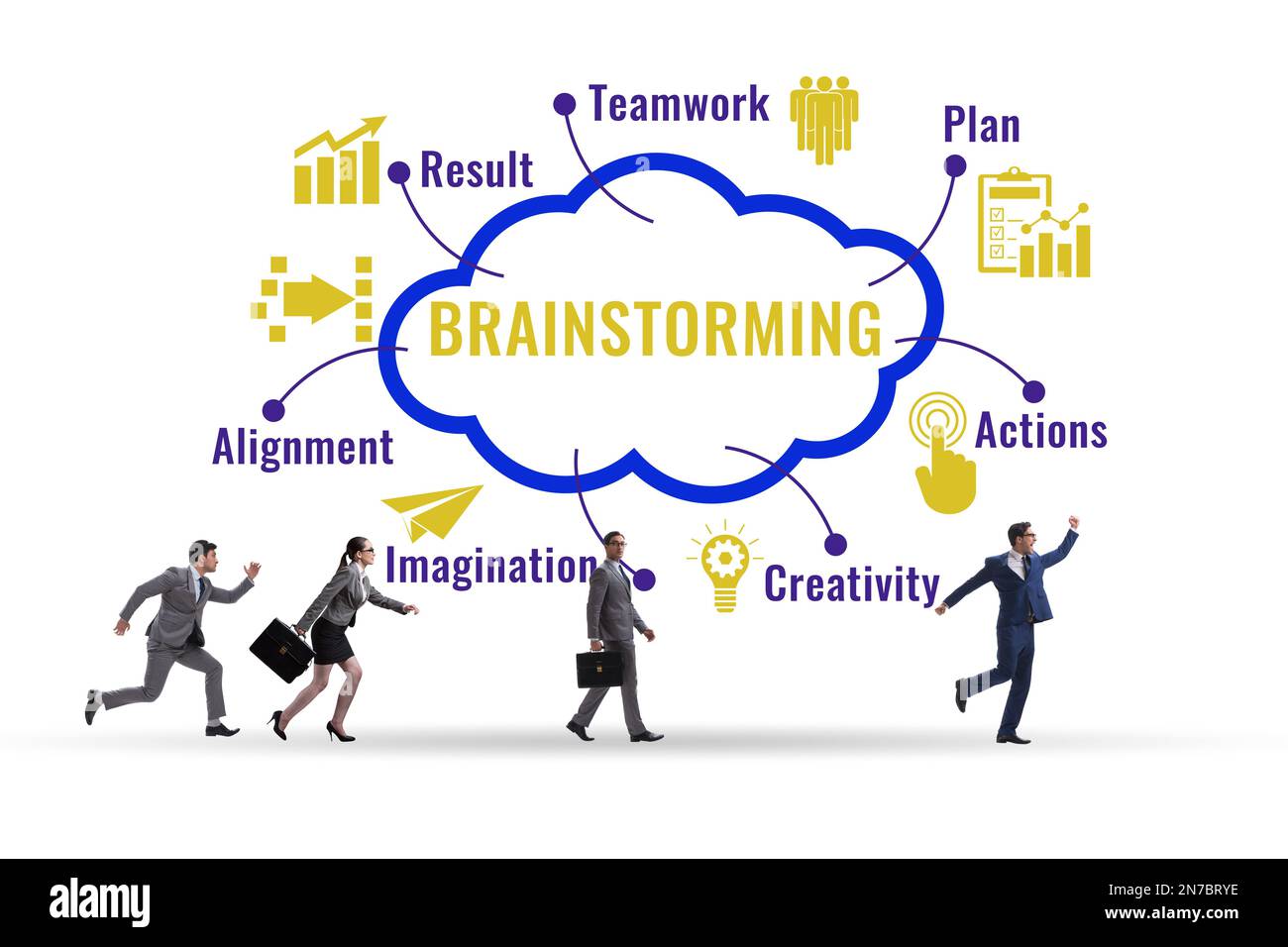 Brainstorming concept as the solution tool Stock Photo - Alamy