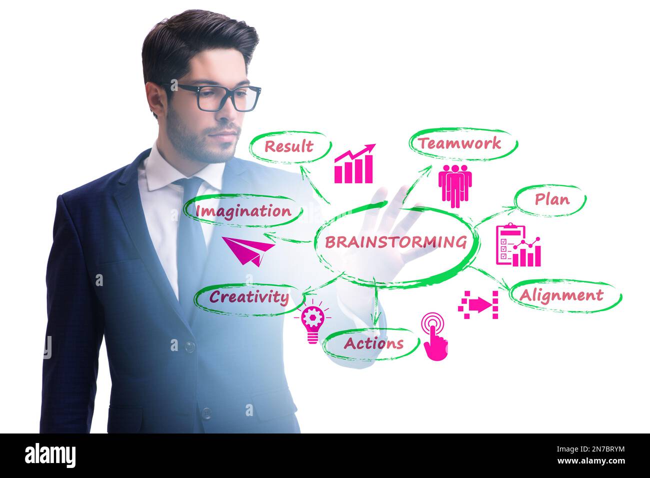 Concept of the brainstorming as a solution tool Stock Photo - Alamy