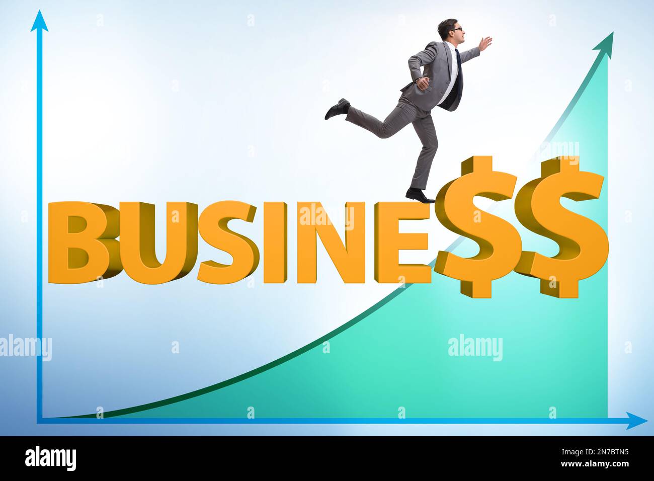 Concept of growing business with the chart Stock Photo - Alamy