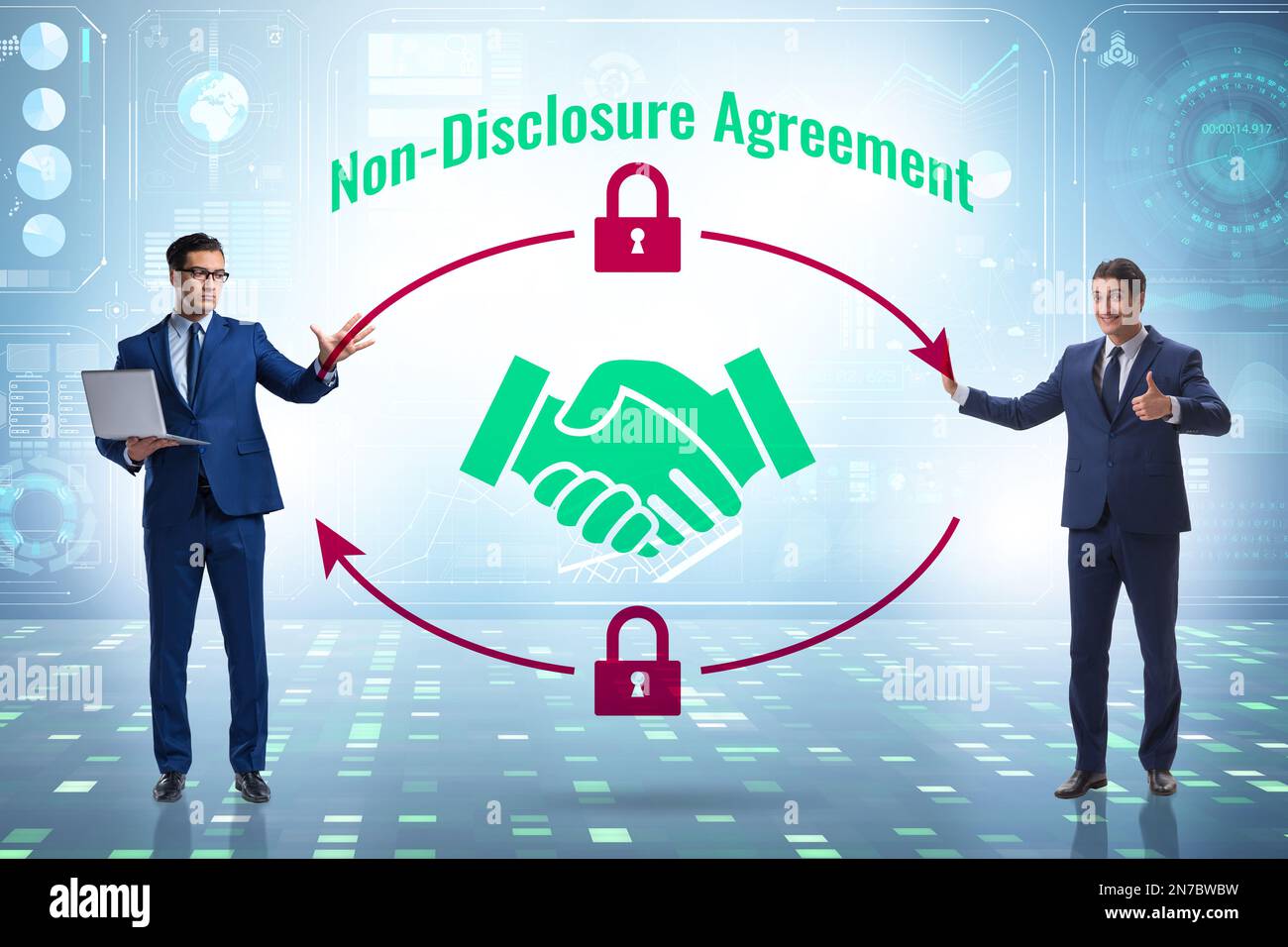 Non disclosure agreement concept with the business people Stock Photo ...