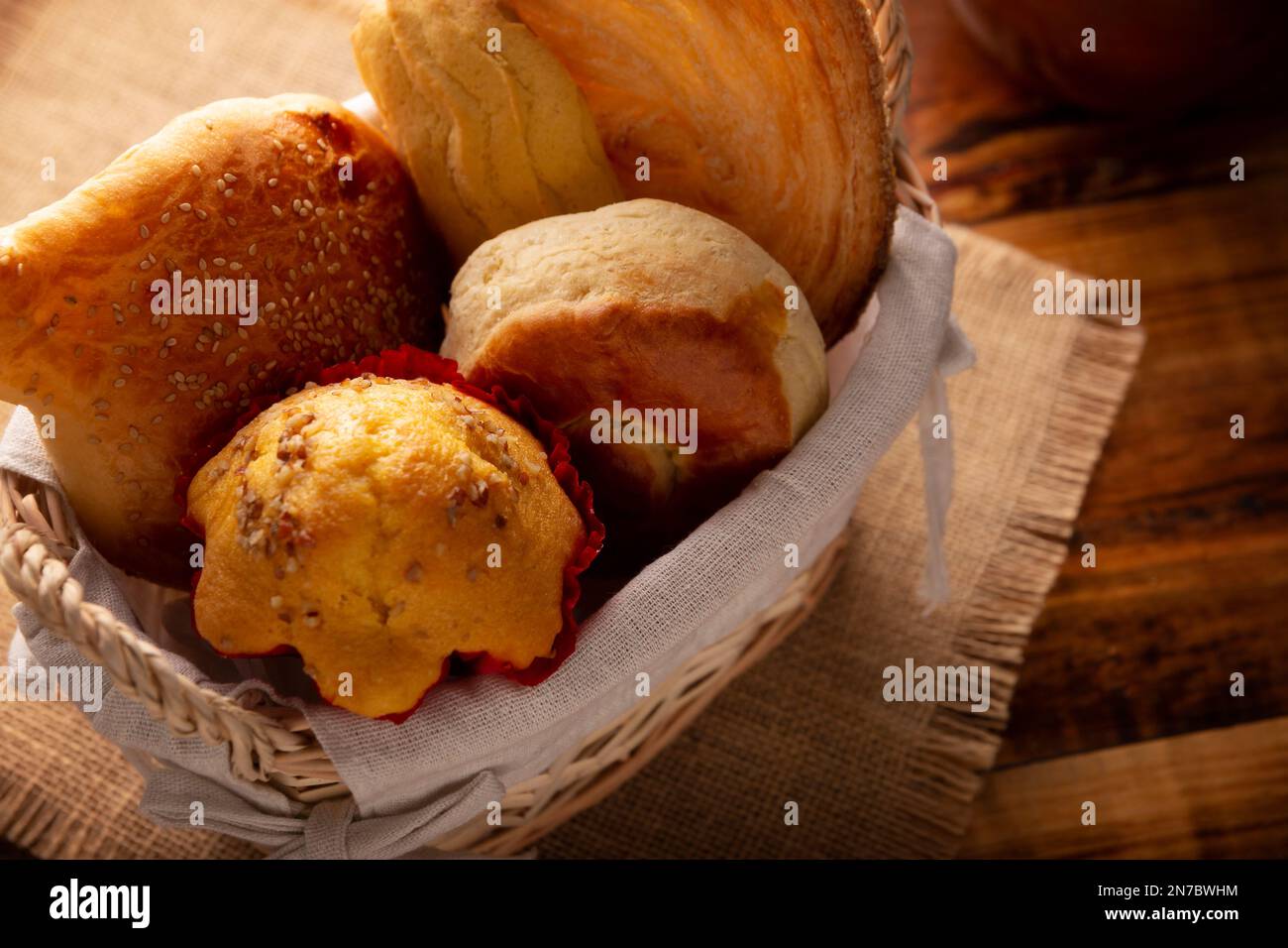 Variety of traditional Mexican sweet bread, Bisquet, Chino, Oreja ...