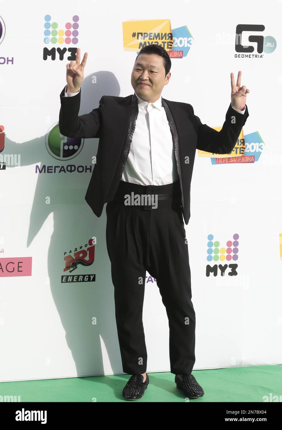 South Korean pop star PSY poses before a Muz-TV award ceremony at the ...