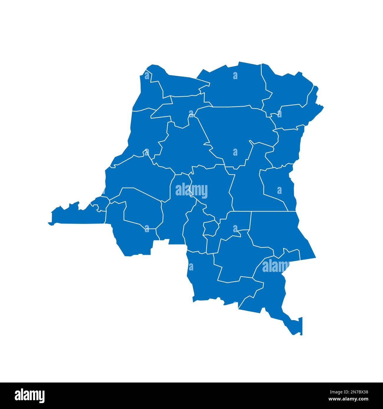 Democratic Republic of the Congo political map of administrative ...