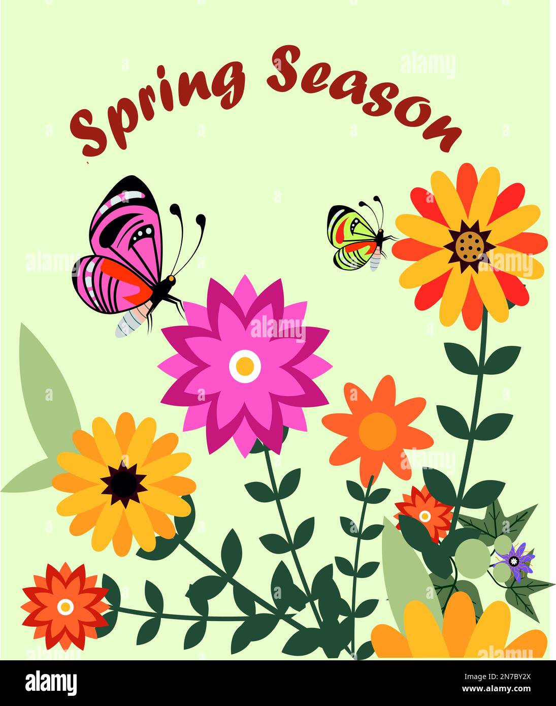 Colourful Spring Card Stock Photo - Alamy