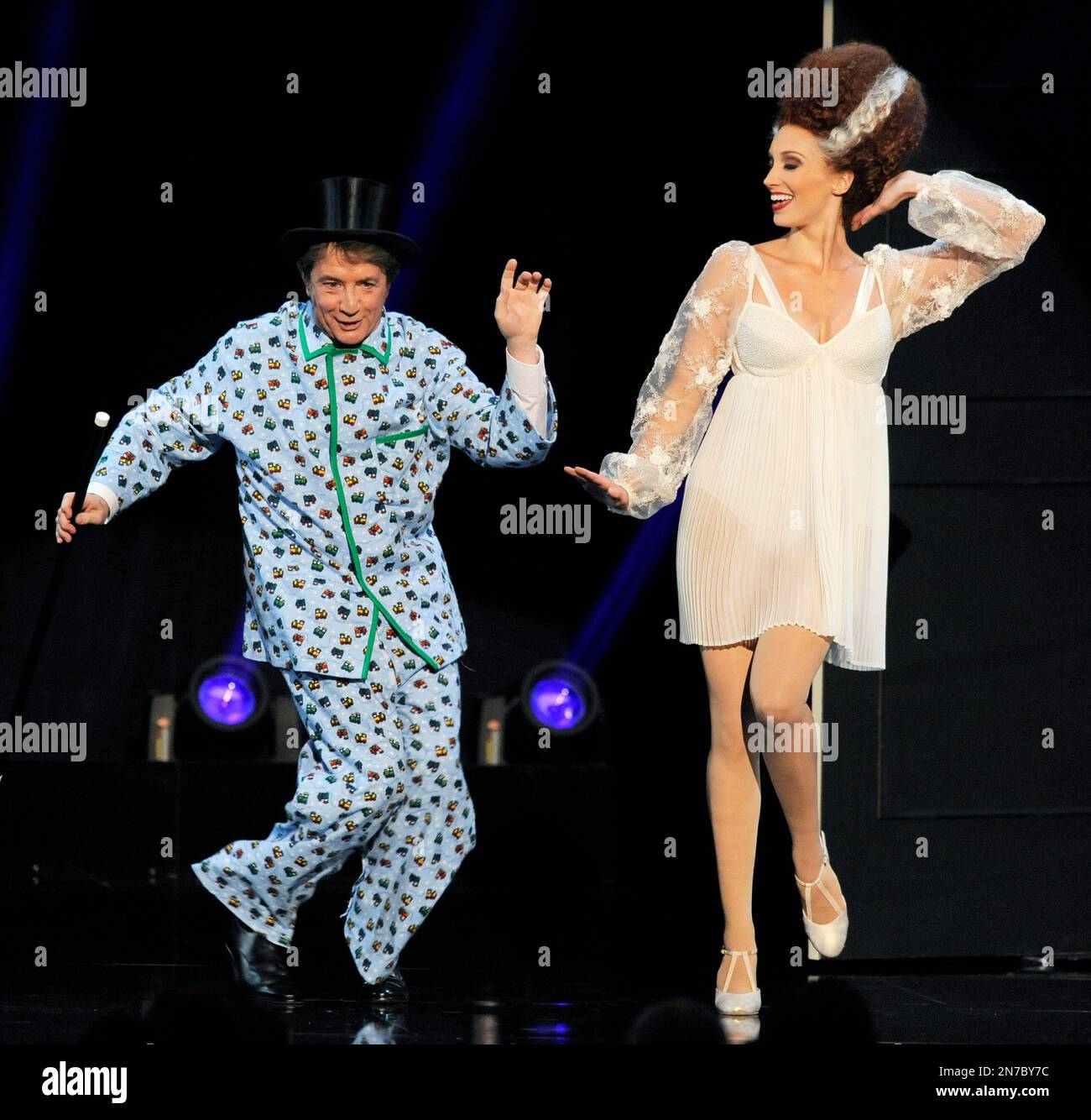 Comedian Martin Short, left, and a dancer perform a musical tribute to ...