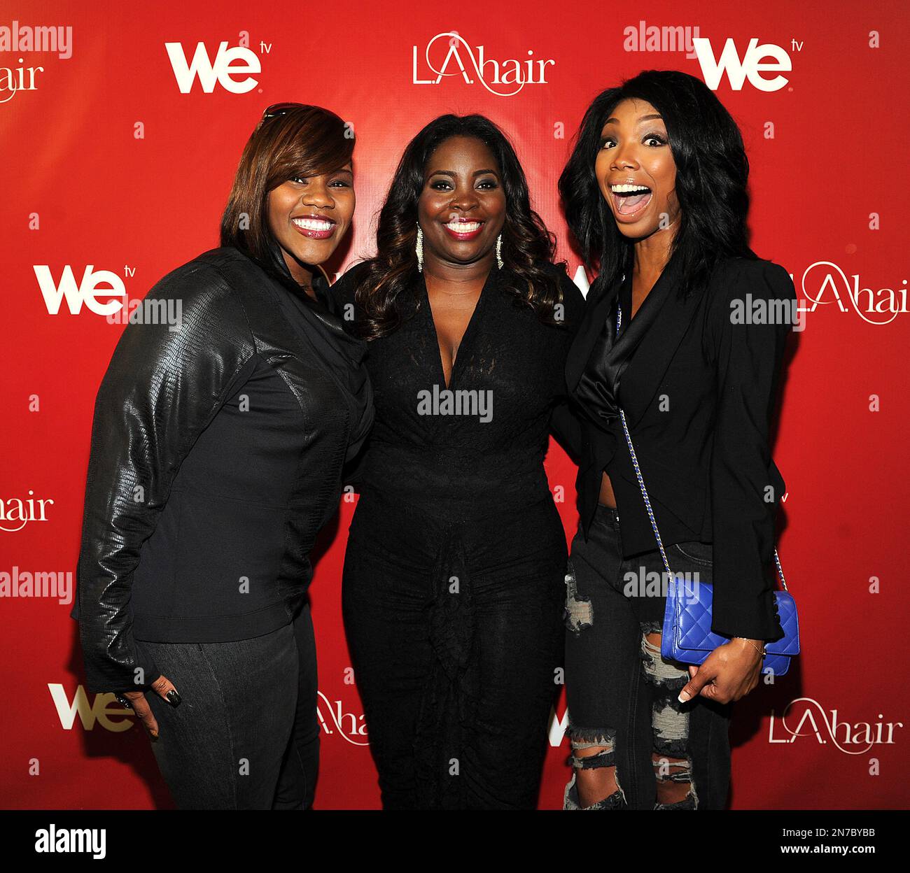 Kelly Price (left), Kim Kimble (center), and Brandy attend the WEtv LA ...