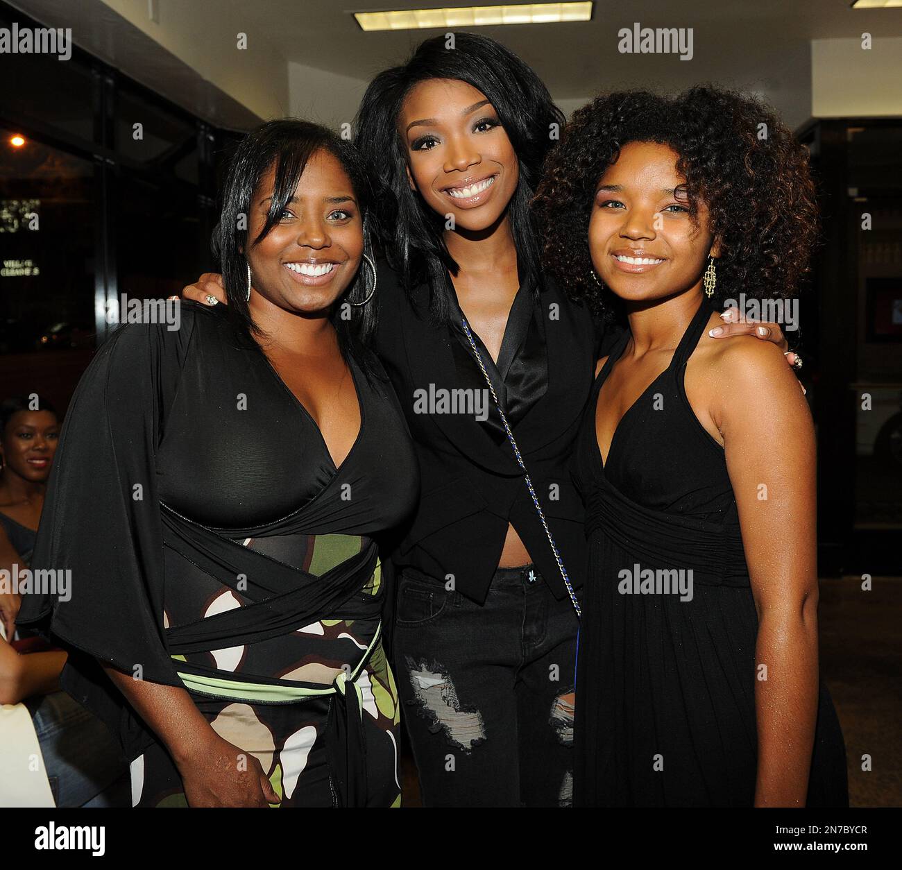 Shar Jackson (left), Brandy (center), and Cassie Jackson attend the ...