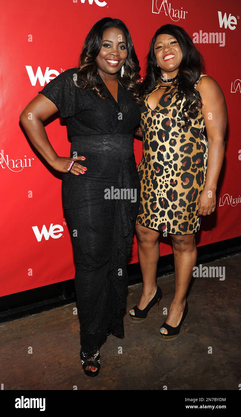 Kim Kimble (L) and Lisa B attend the WEtv LA Hair Season 2 Screening ...