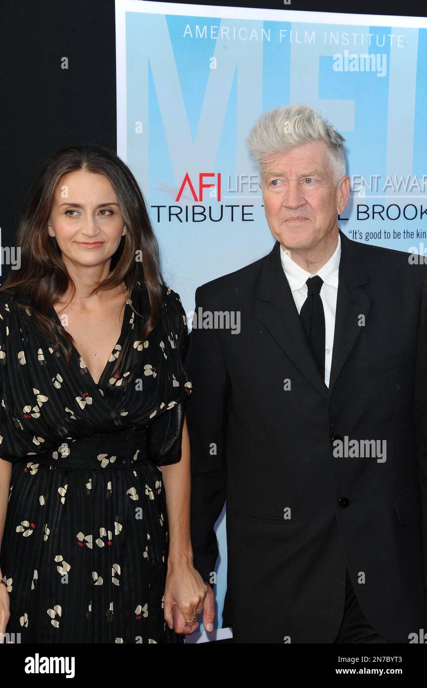David Lynch, at right, and his wife, Emily Stofle arrives at the ...