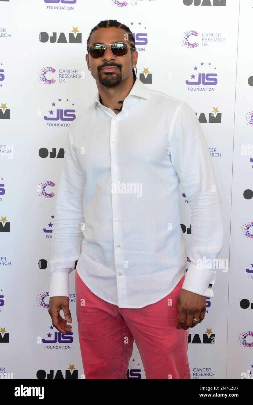 David Haye arrives at JLS Foundation OJAM in aid of Cancer Research UK ...